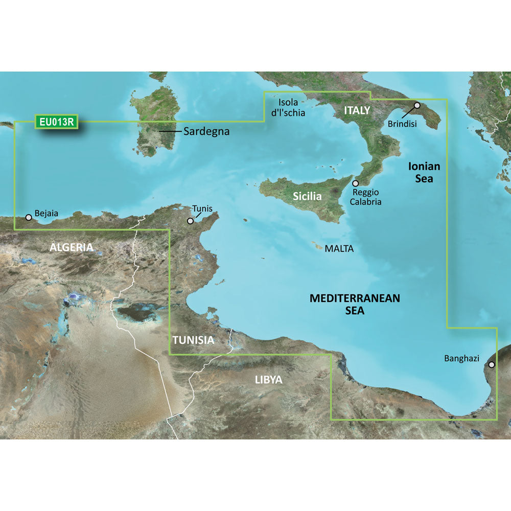 Garmin BlueChart® g3 HD - HXEU013R - Italy Southwest & Tunisia - micro ...